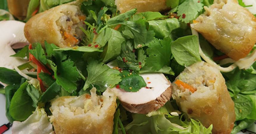 Salade asiatique, aux nems | Ma p'tite cuisine Salade asiatique, aux nems | Ma p'tite cuisine