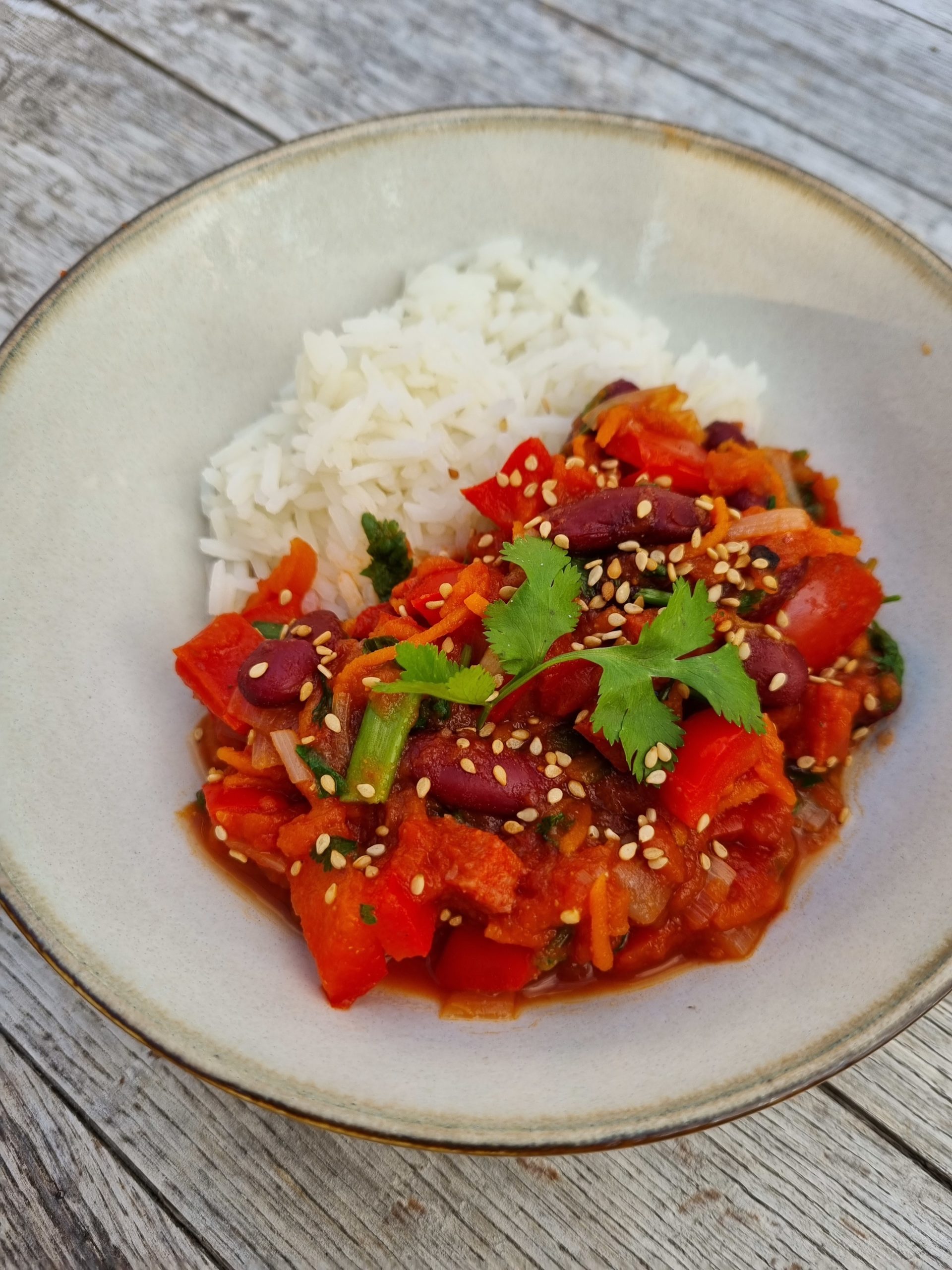 Chili de poivrons rouges au chorizo | Audrey Cuisine